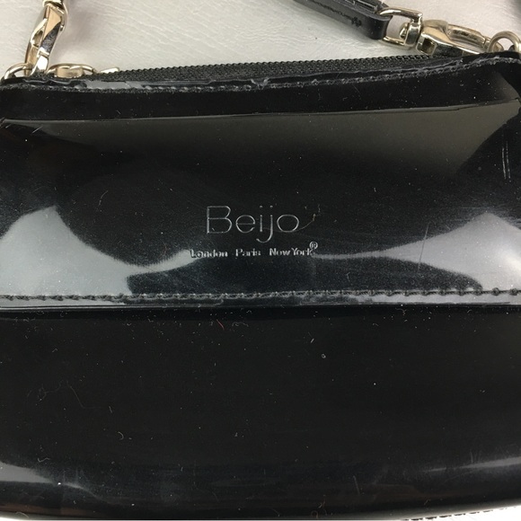 Beijo | Bags | Beijo Black Patent Leather Mini Crossbody Bag With ...